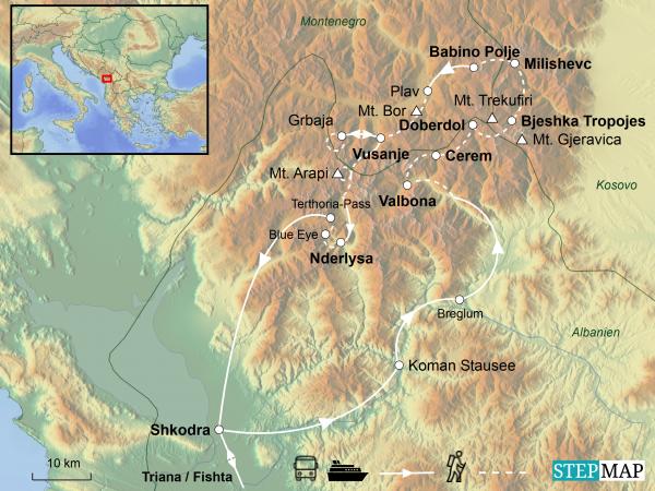 Geführtes Trekking auf dem Peaks of the Balkans Trail